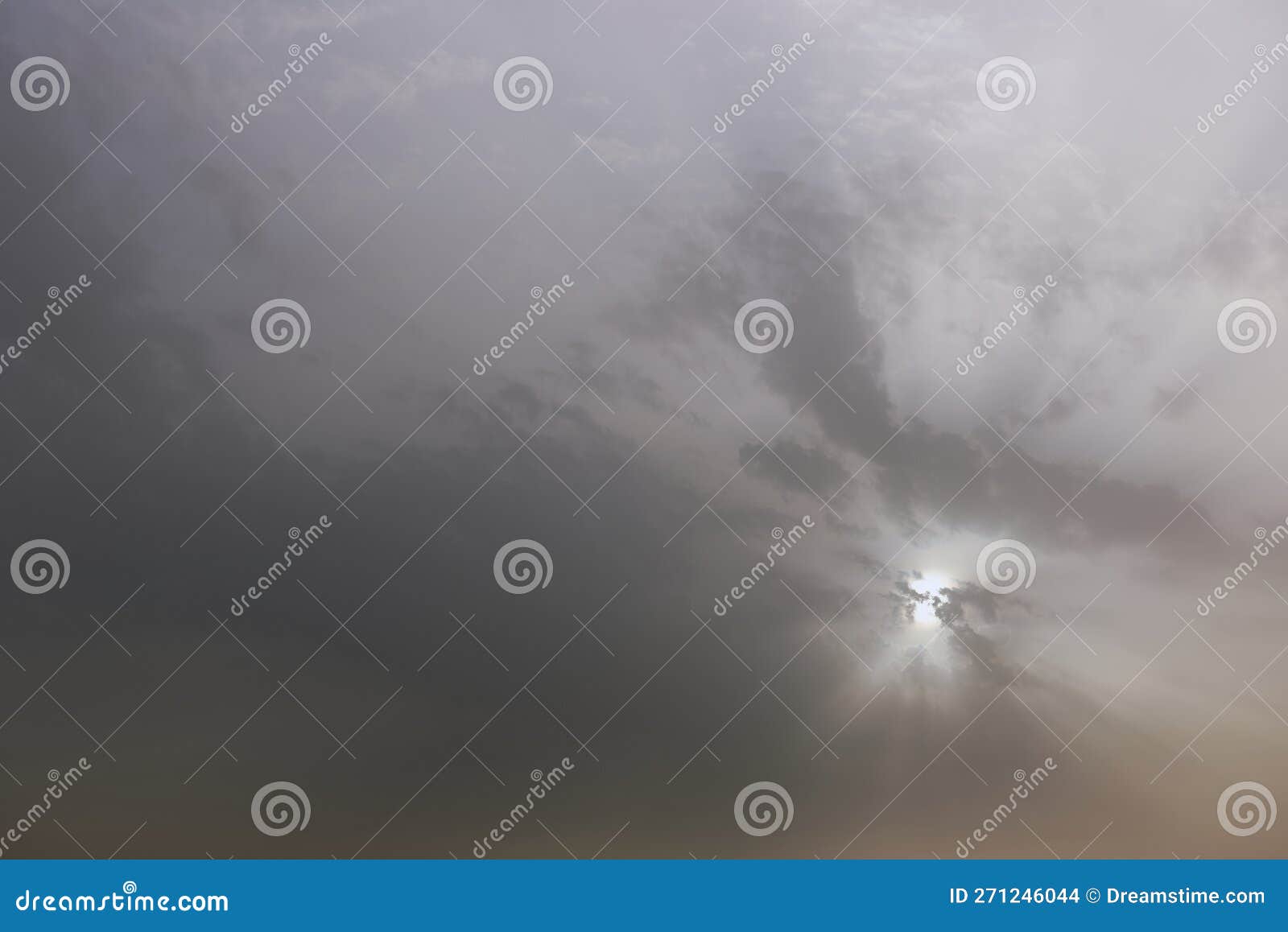 A Sky, with Diffused Sun, Clouds, Colourful, Stock Photo - Image of ...