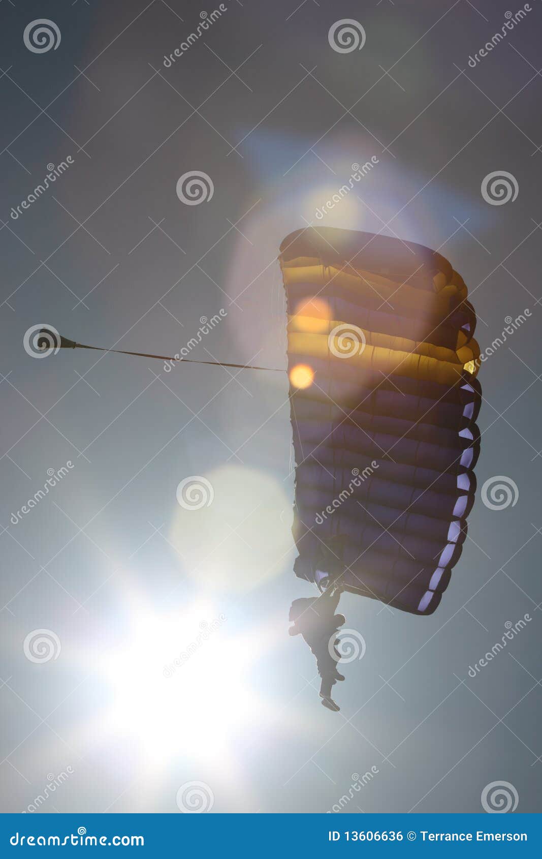 Sky Diver Landing stock photo. Image of lens, white, dangerous - 13606636