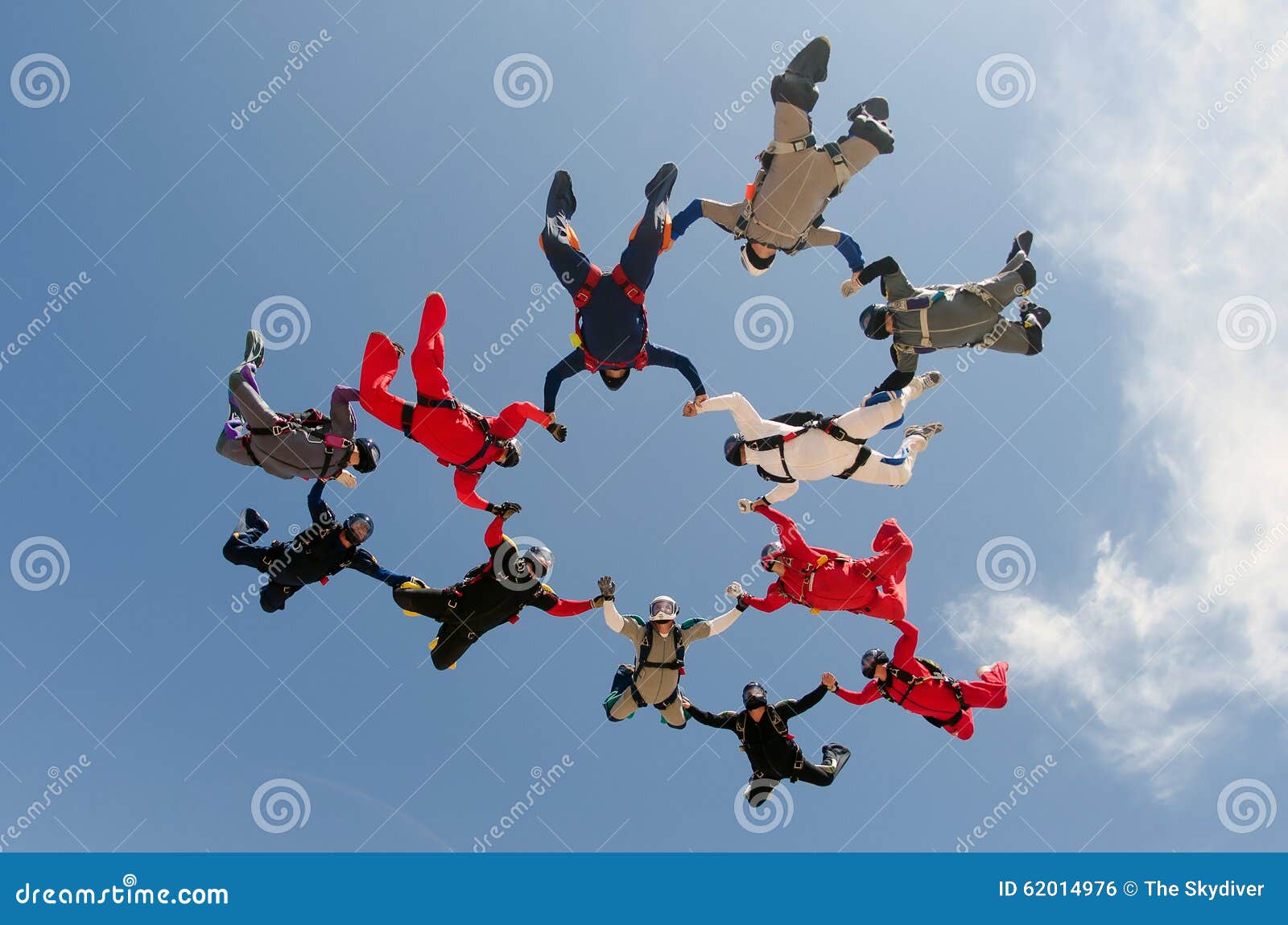 Sky Diving Group of Friends Editorial Photo - Image of blue, clouds ...