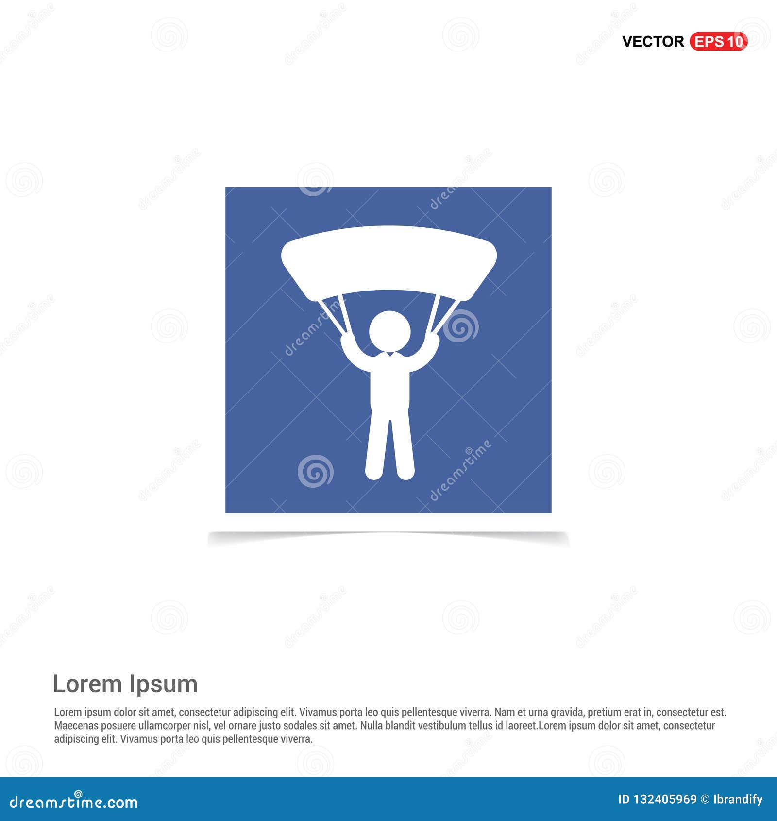 Sky Diving Icon - Blue Photo Frame Stock Vector - Illustration of user ...