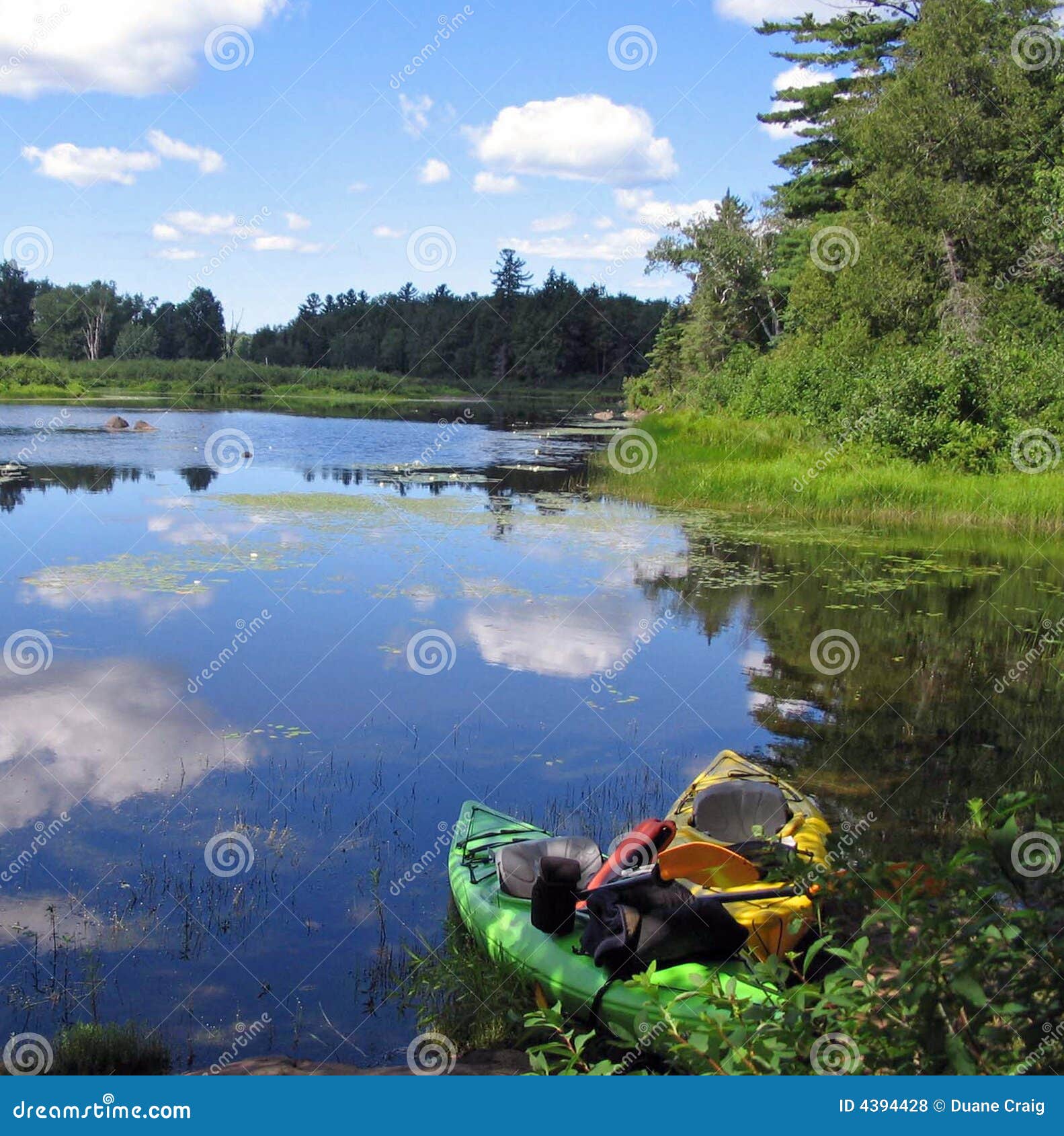 Sky Dock stock photo. Image of kayaks, scenery, wild, water - 4394428
