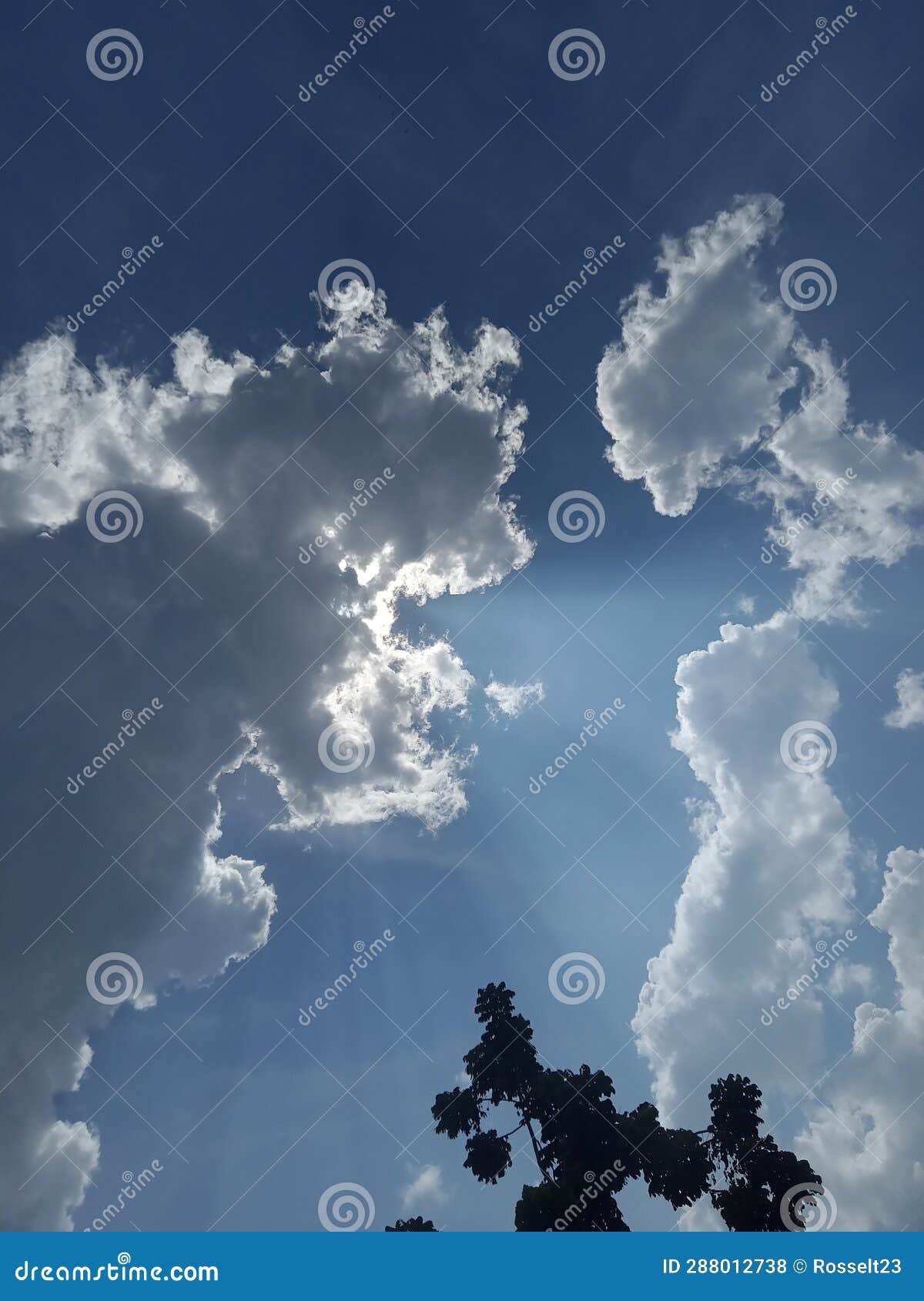 The Sky is Dotted with Clouds Shaped Like Humans Stock Photo - Image of ...