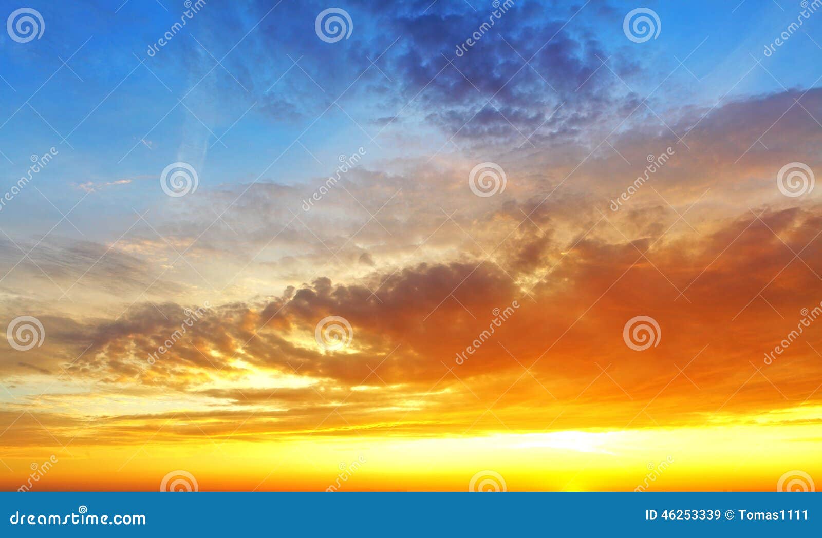 Sky with Dramatic Cloudy Sunset and Sun Stock Image - Image of solstice ...