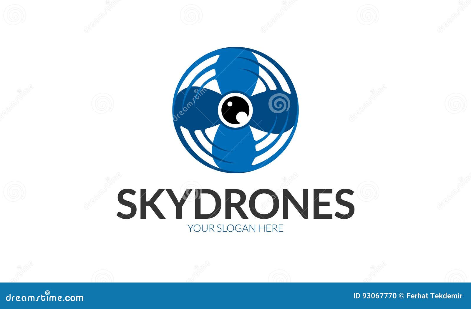 Sky Drone Logo stock vector. Illustration of helicopter - 93067770