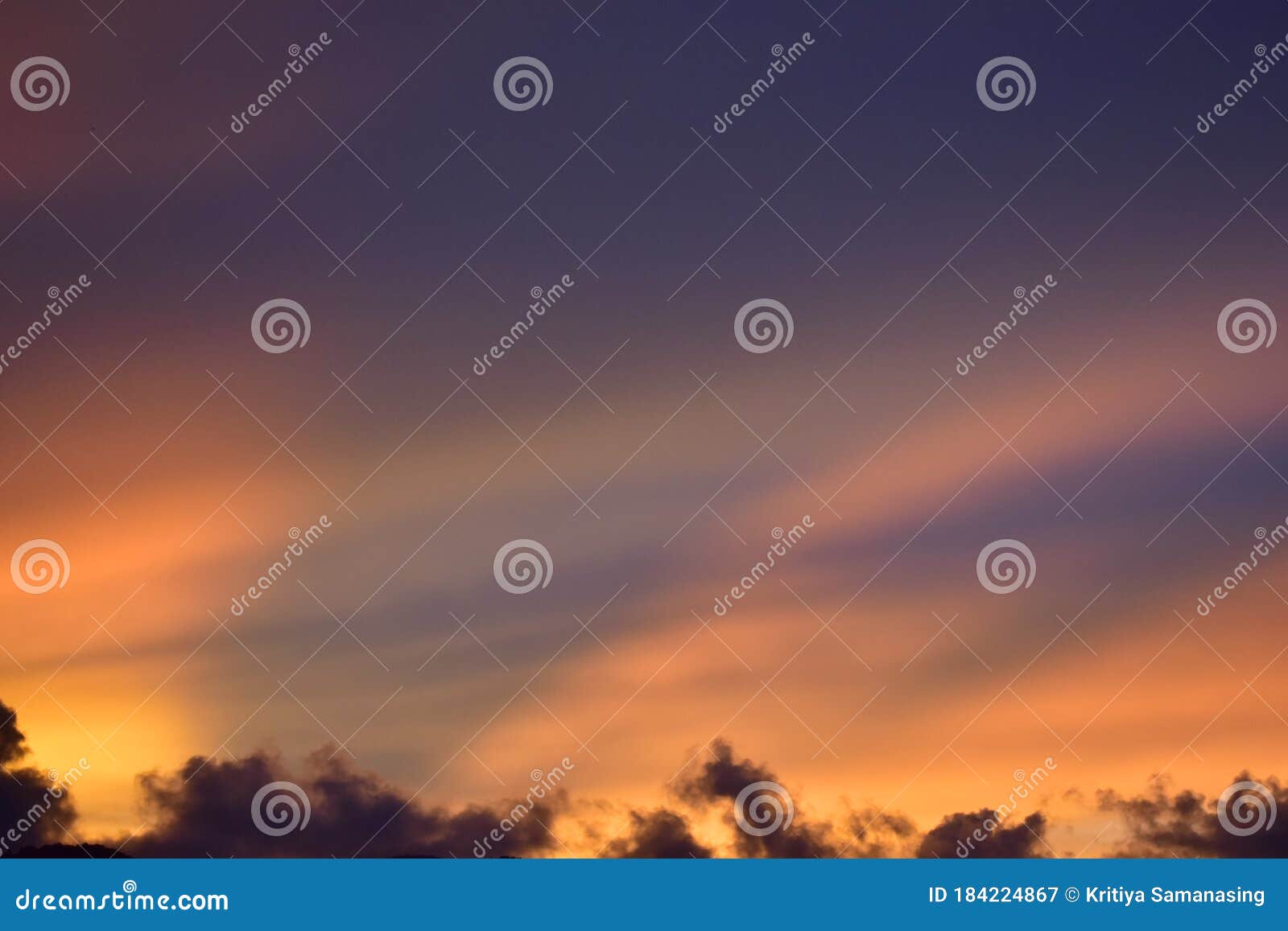 The sky at dusk is bright. stock image. Image of sunset - 184224867