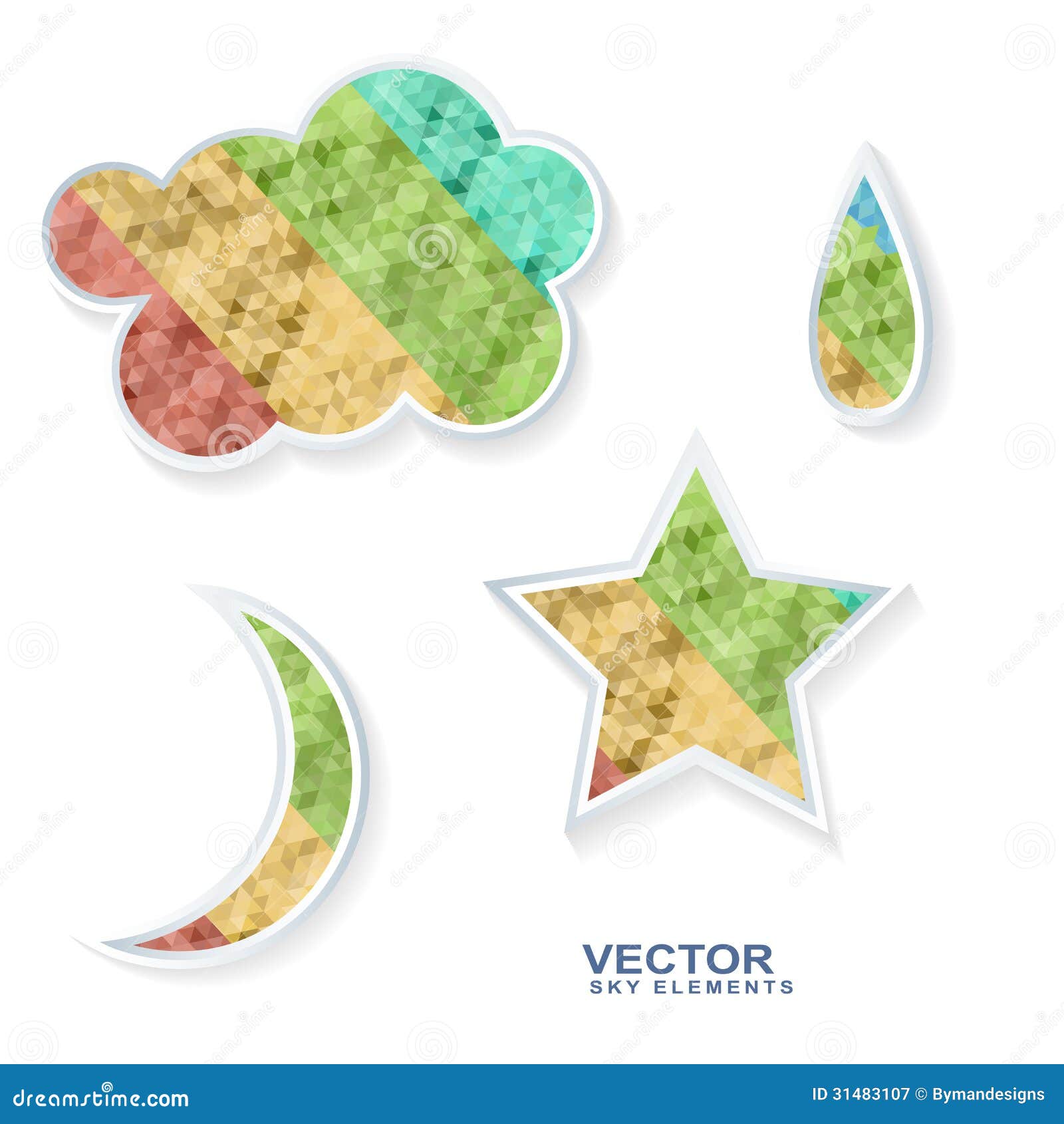 Sky element stock vector. Illustration of rain, color - 31483107