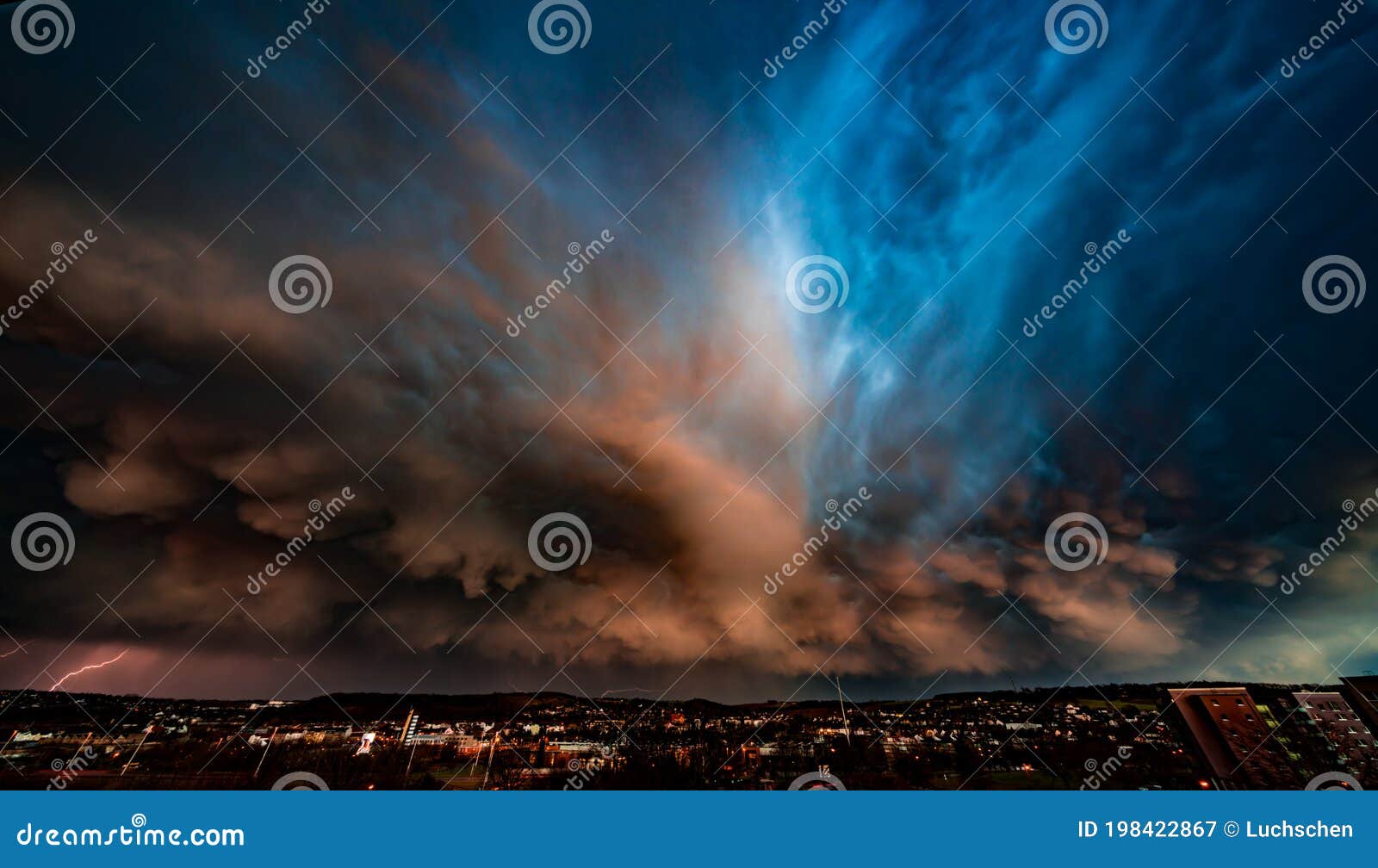 Sky with Epic Dramatic Storm Clouds during Tornado Stock Image - Image ...