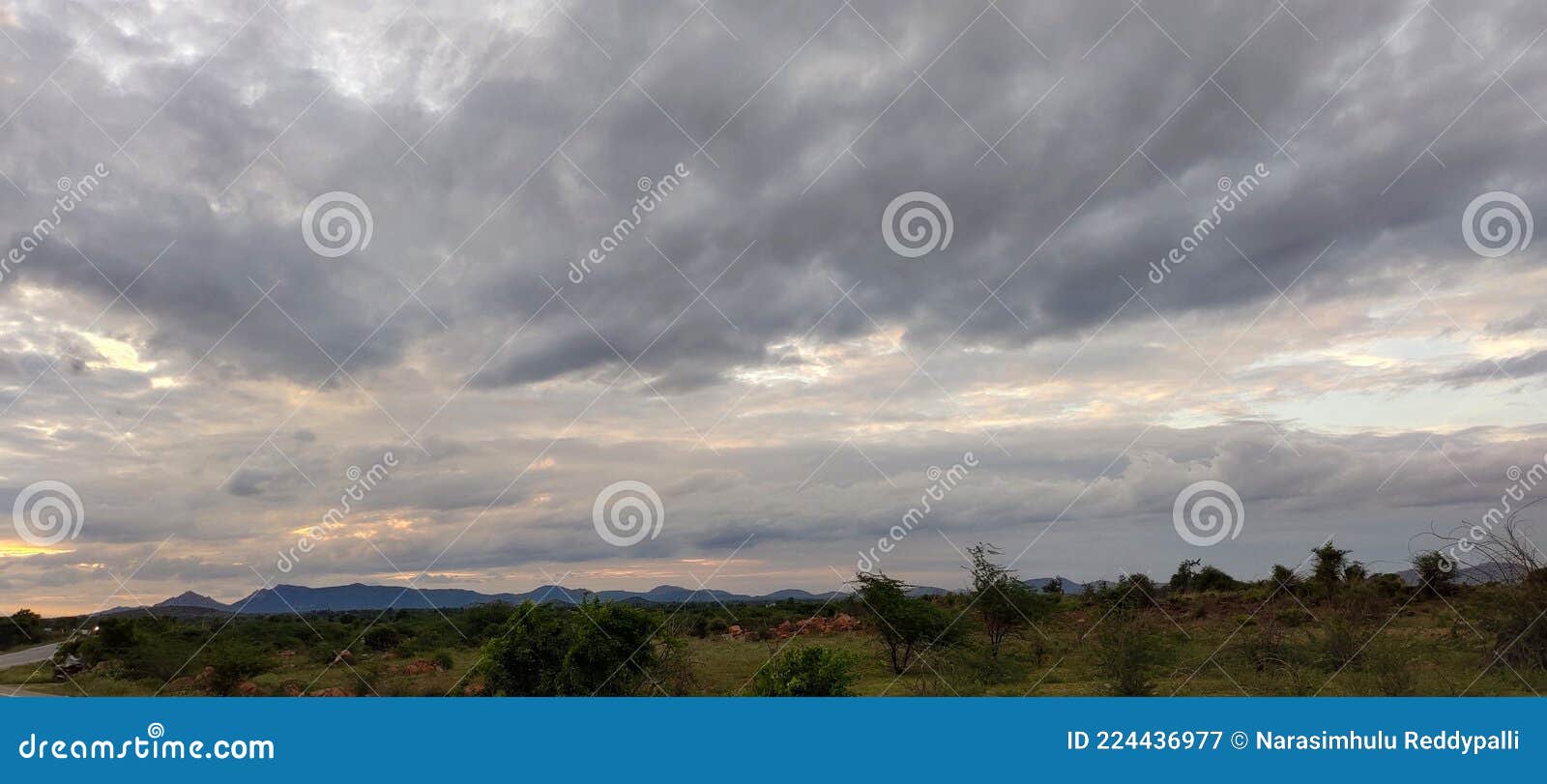 Sky Evening Sunset Landscapes and Tree Stock Image - Image of evening ...