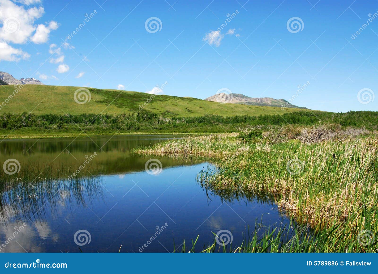 Sky, foothills and lake stock photo. Image of layers, canadian - 5789886
