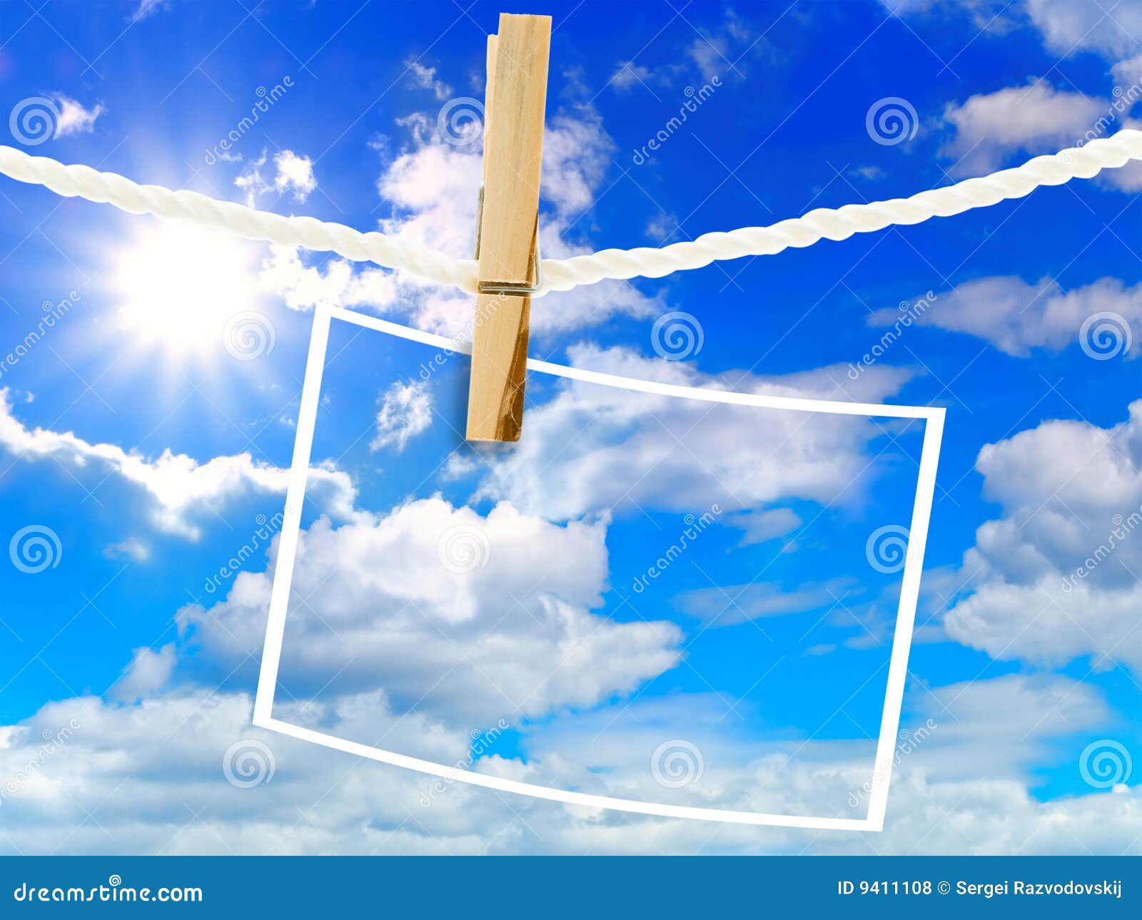 Sky and frame stock photo. Image of clear, heaven, clean - 9411108