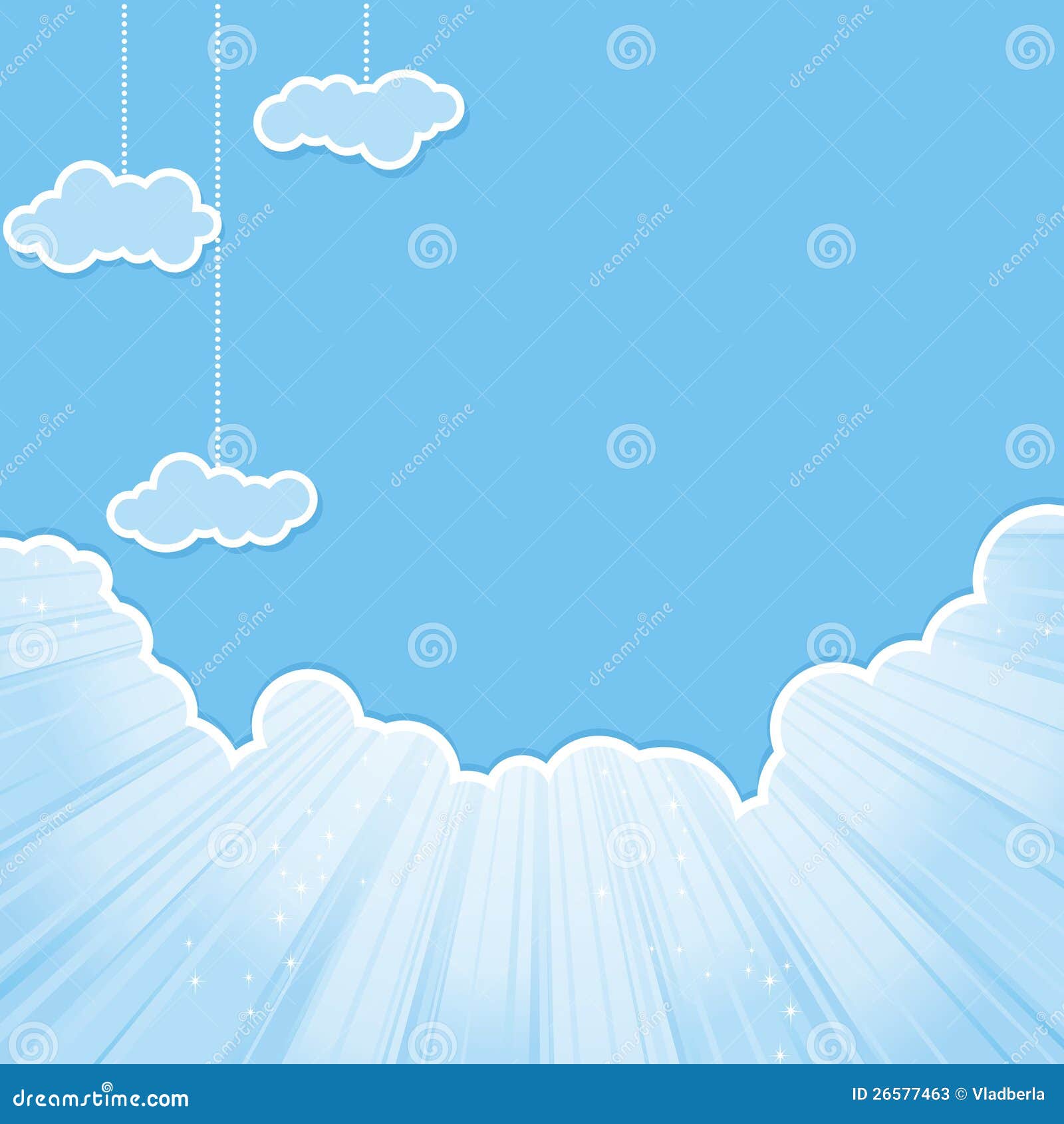 Sky frame with clouds stock vector. Illustration of cloud - 26577463