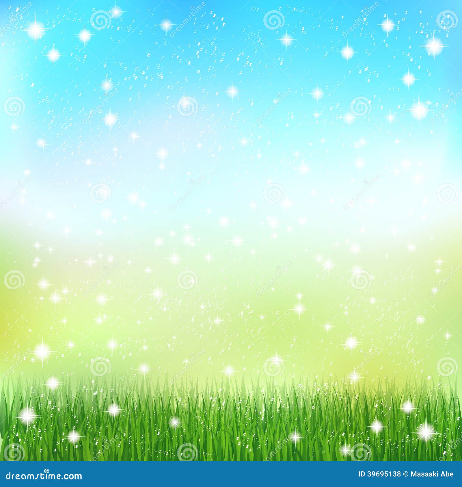 Sky fresh green landscape stock vector. Illustration of clouds - 39695138