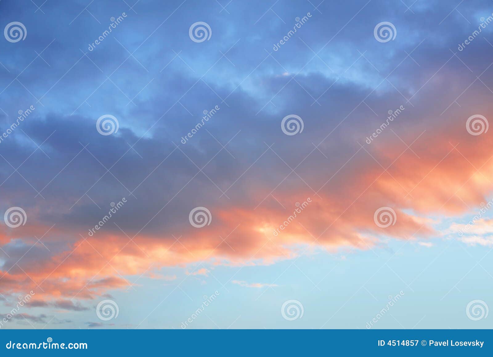 Sky front cloud sunset stock image. Image of space, season - 4514857