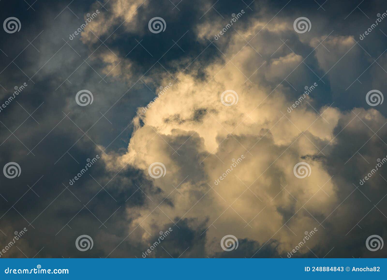 The Sky is Full of Dense Clouds Stock Image - Image of colored, dense ...