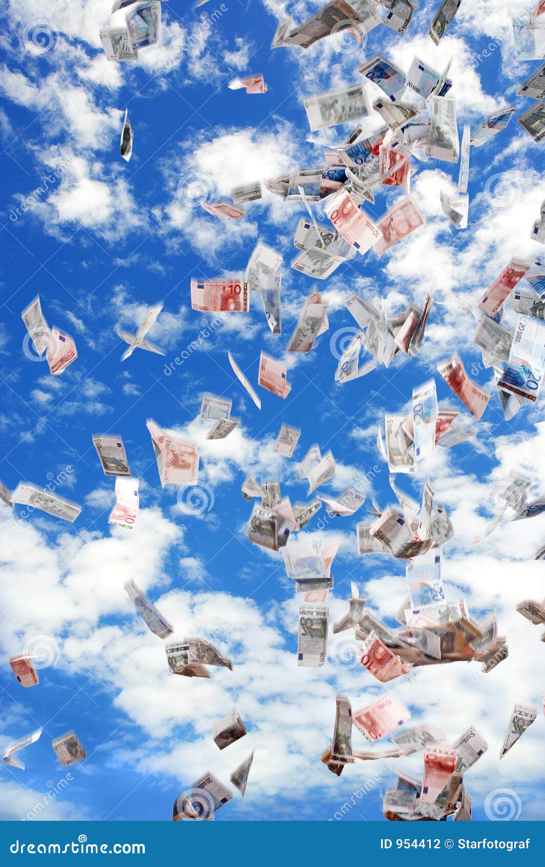 Sky full of money stock photo. Image of exchange, businesspeople - 954412