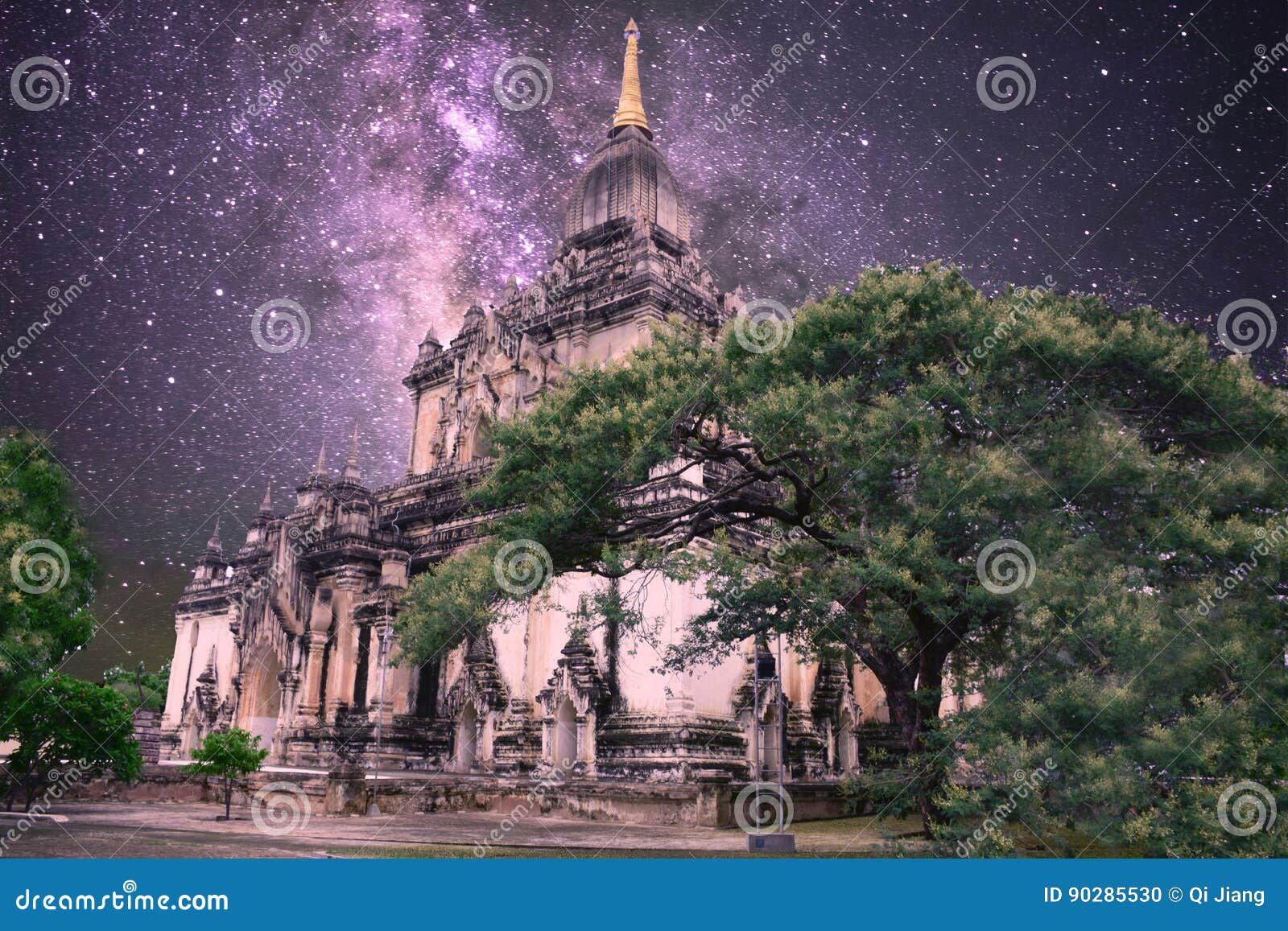 A Sky Full of Stars in Bagan Stock Photo - Image of destination, famous ...
