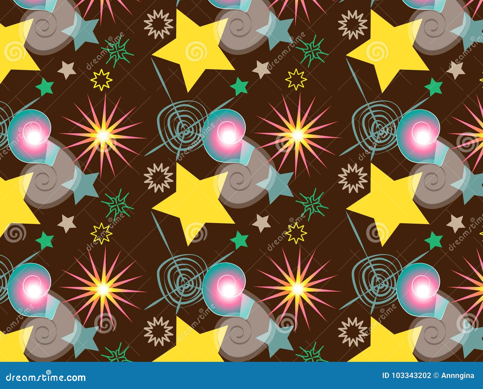 Starry sky pattern stock vector. Illustration of yellow - 103343202