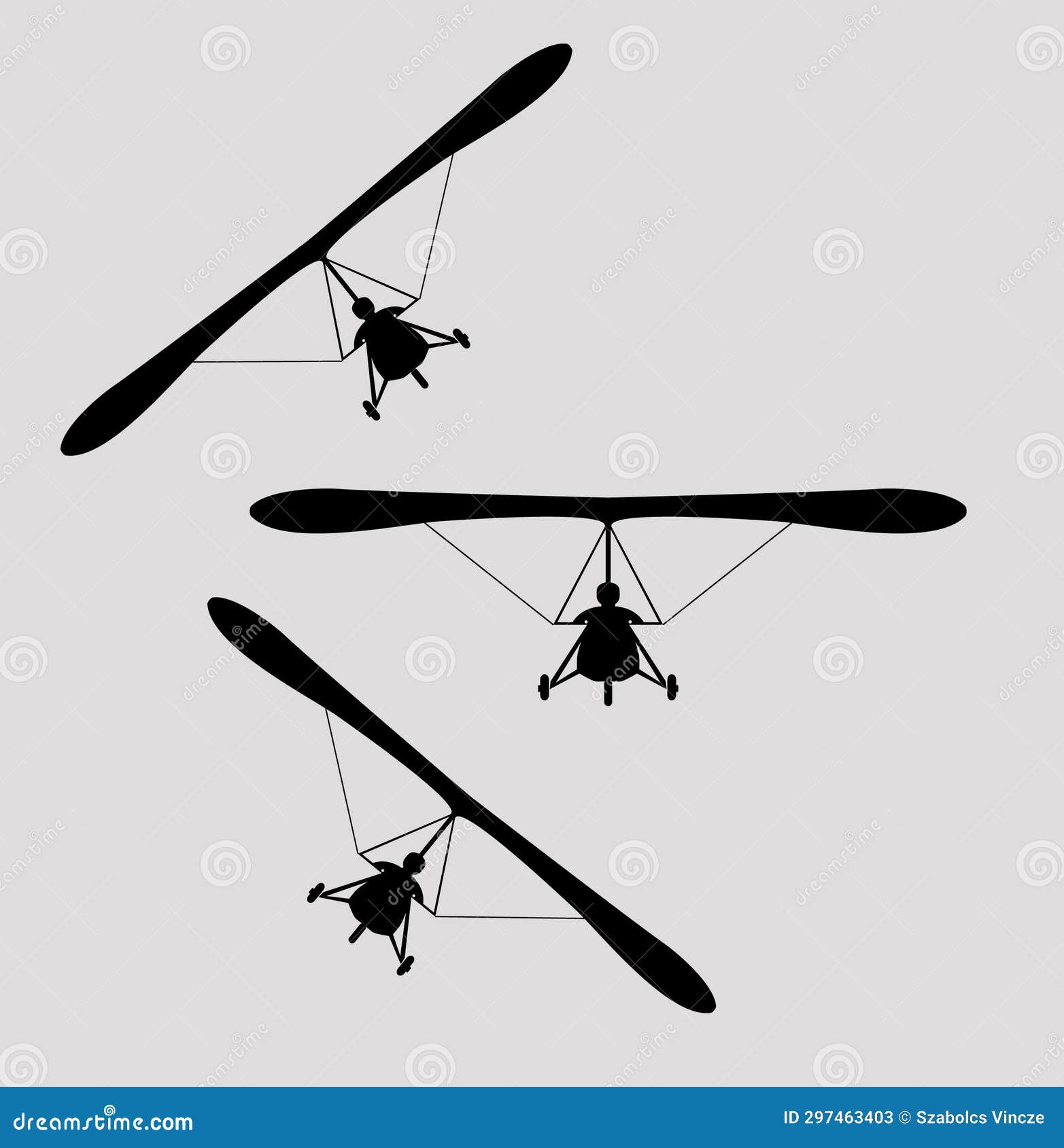 Sky Glider Silhouette stock illustration. Illustration of action ...