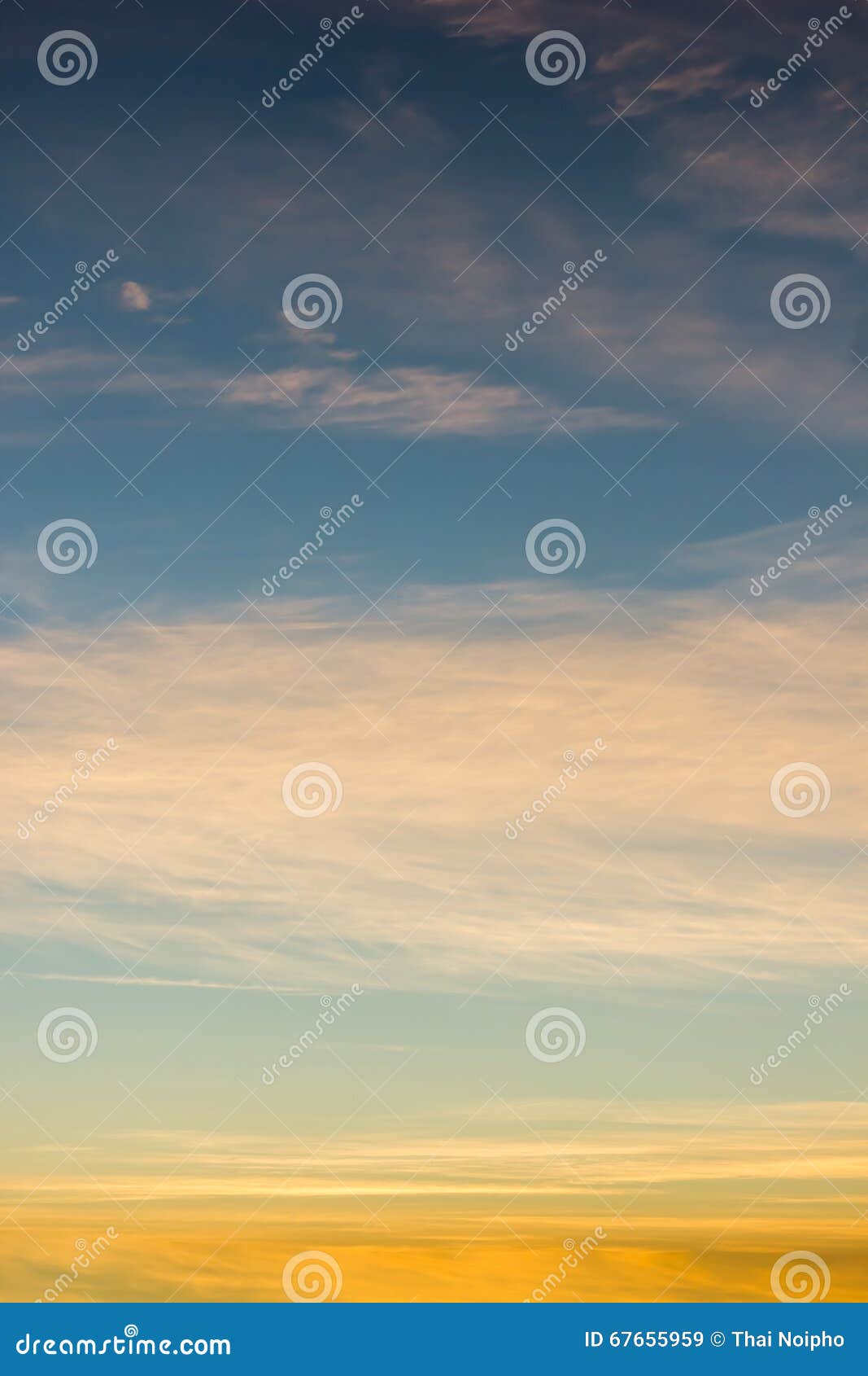 Sky Gradient from Blue To Orange Stock Image - Image of cloudscape ...