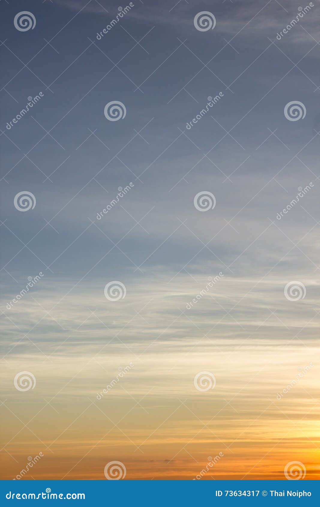 Sky Gradient from Blue To Orange Sunset Stock Image - Image of nature ...