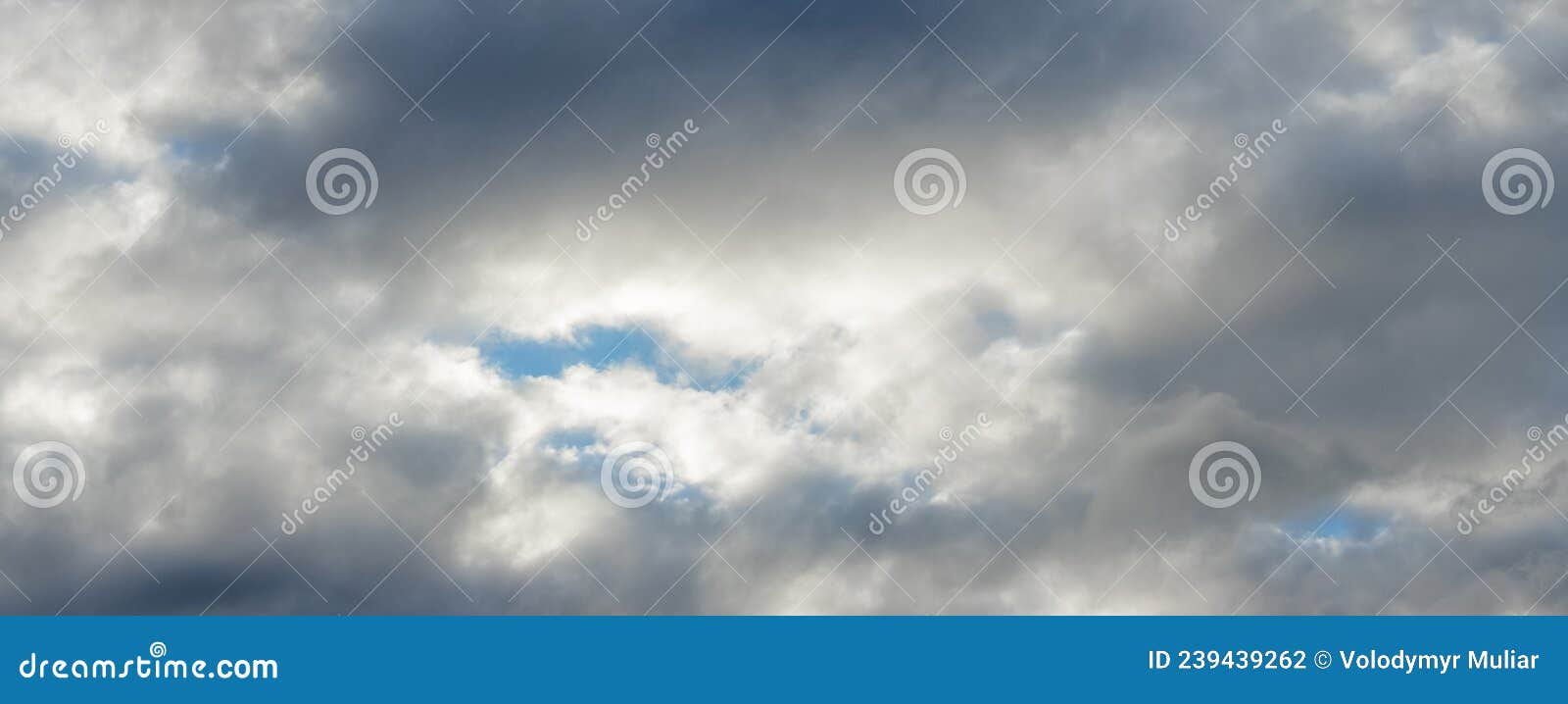 Sky with Gray Heavy Clouds, Blank for Design Stock Photo - Image of ...