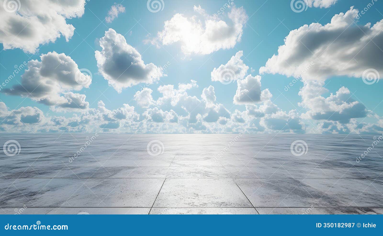 Sky and Ground 3D Illustration Stock Illustration - Illustration of ...