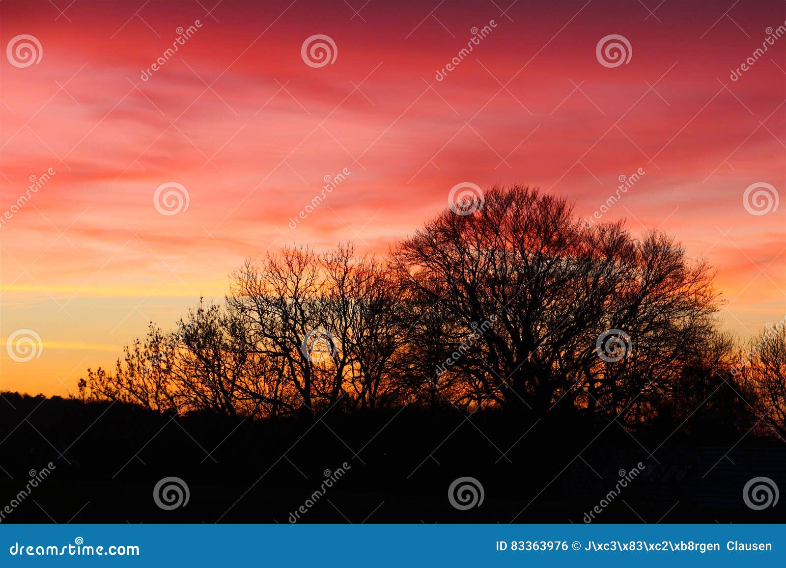The Sky Has Changed Color in December Stock Photo - Image of winter ...