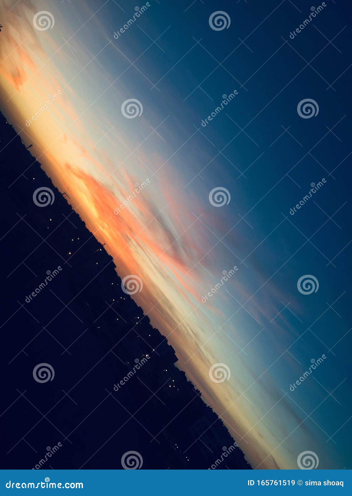 The Sky Heavenly Sunset Night Earth Stock Image - Image of sunset ...