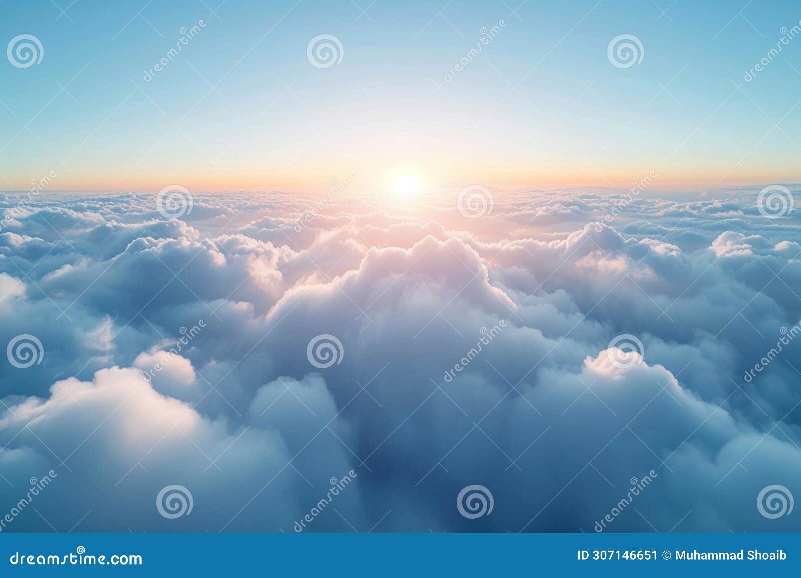 Sky High Perspective Cloudscape Background Evoking a Sense of Freedom ...