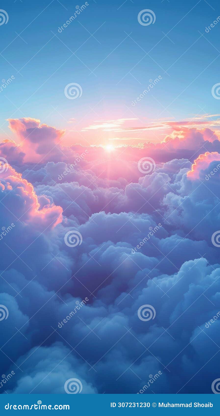 Sky High Perspective Cloudscape Background Evoking A Sense Of Freedom ...