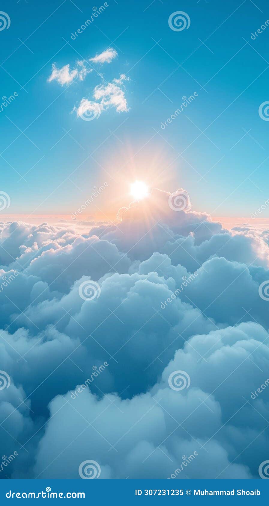 Sky High Perspective Cloudscape Background Evoking A Sense Of Freedom ...
