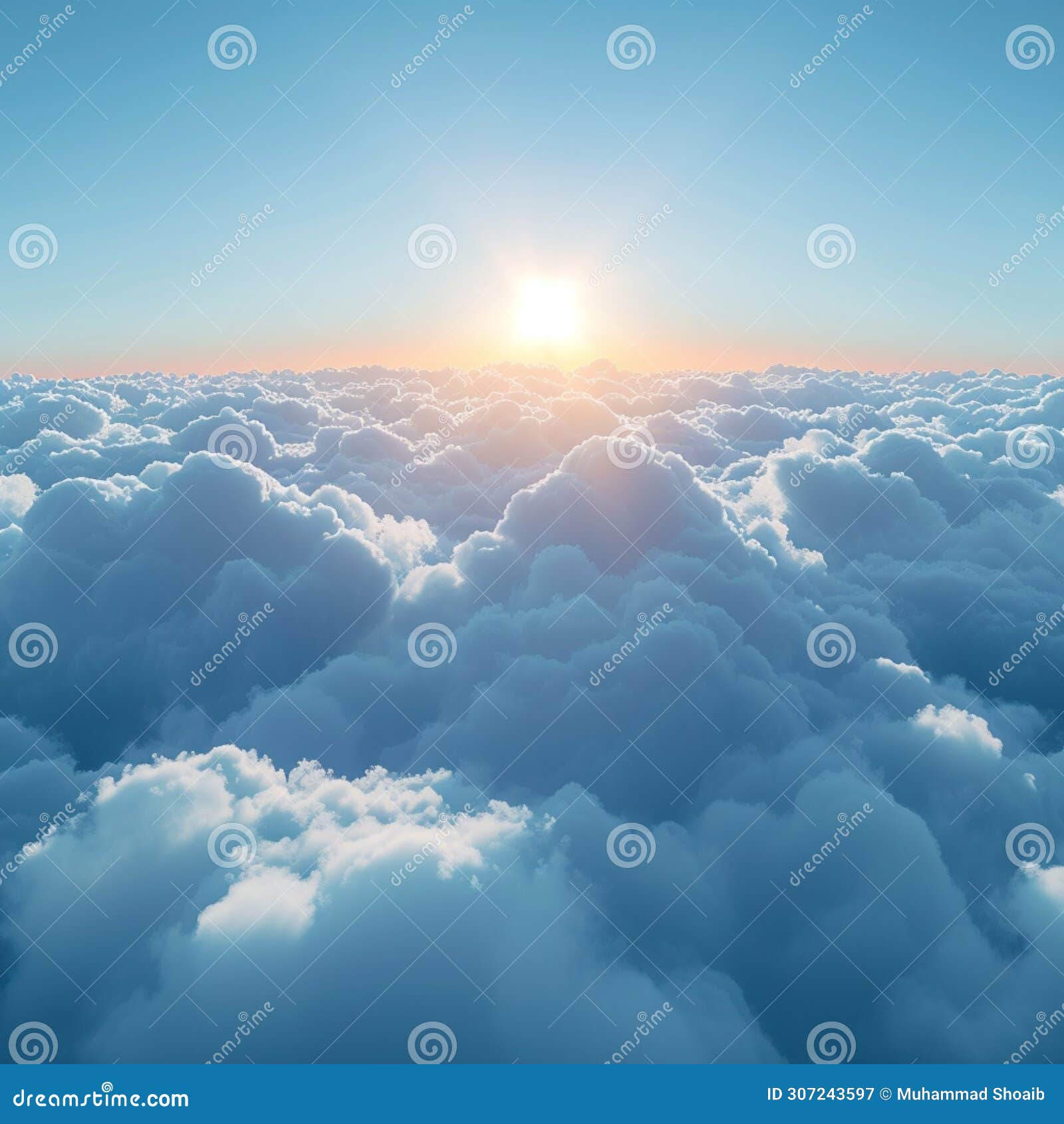 Sky High Perspective Cloudscape Background Evoking A Sense Of Freedom ...