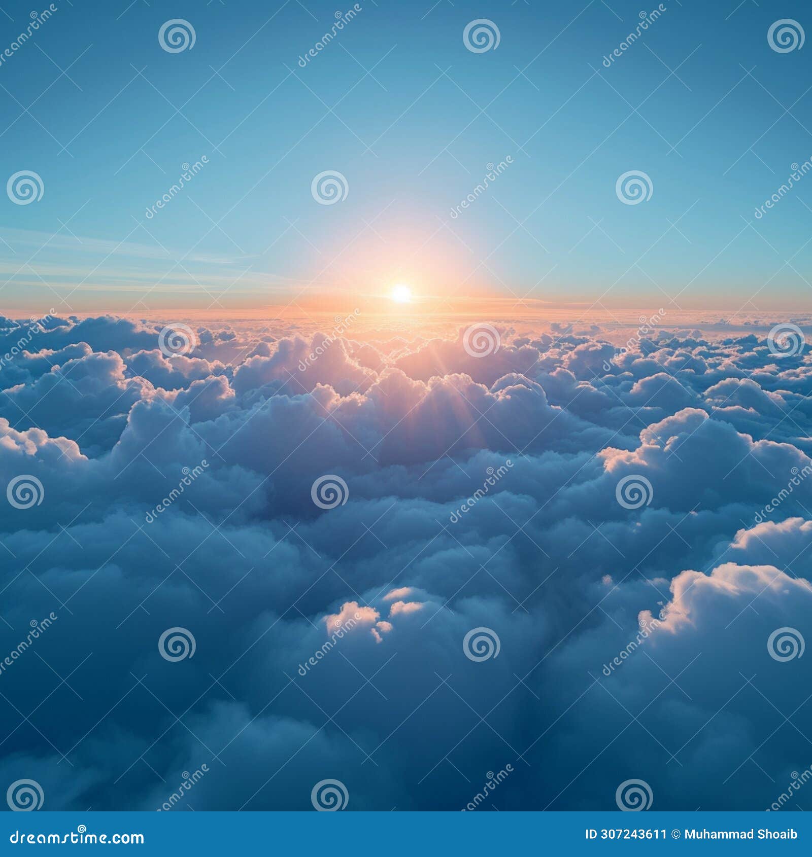 Sky High Perspective Cloudscape Background Evoking a Sense of Freedom ...