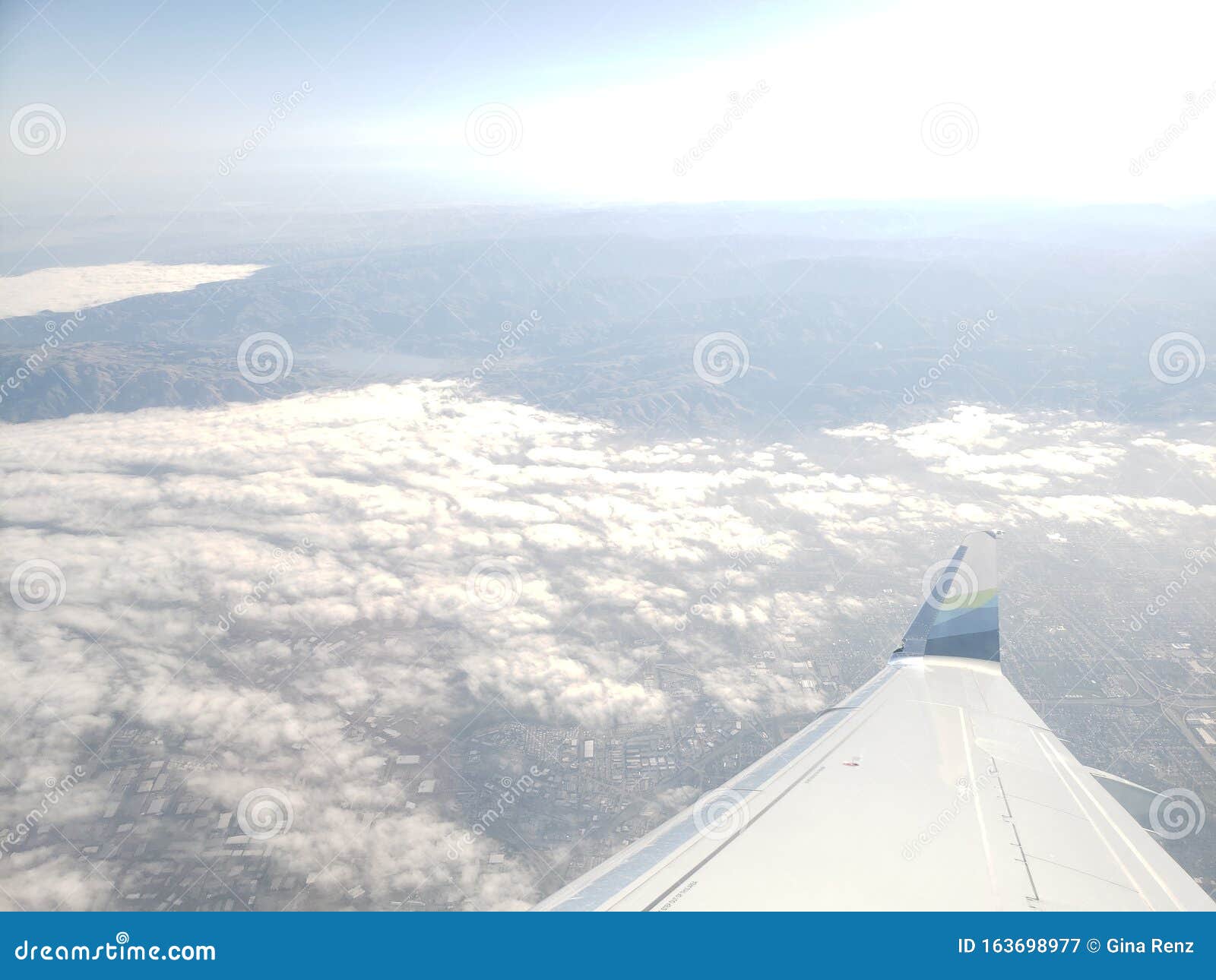 Sky high view stock image. Image of view, plane, high - 163698977