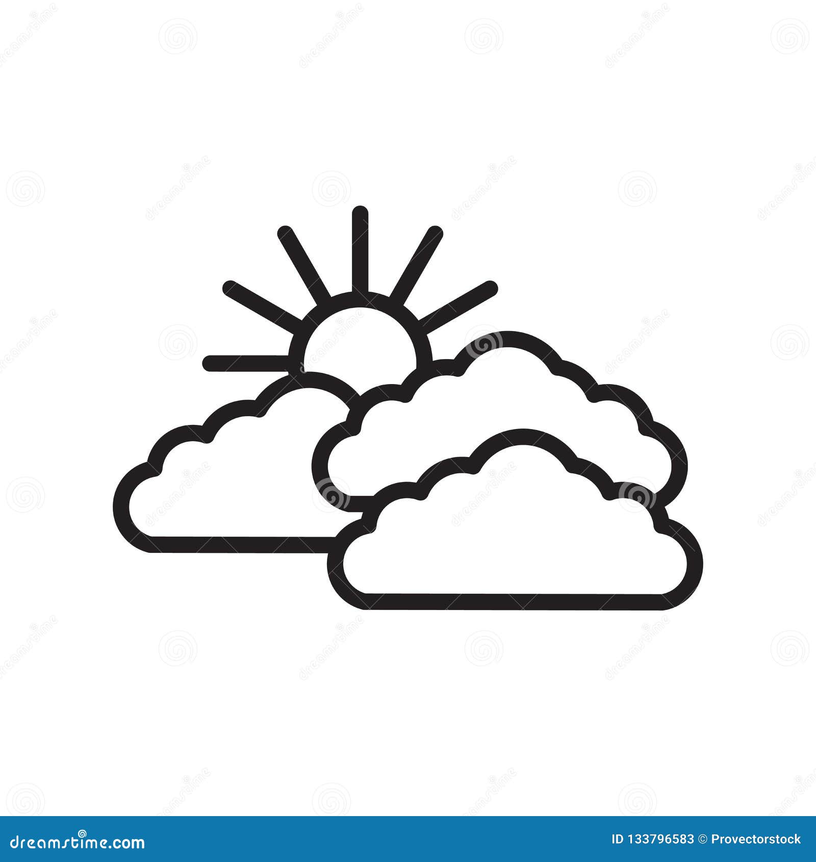 Sky Icon Vector Isolated on White Background, Sky Sign Stock Vector ...