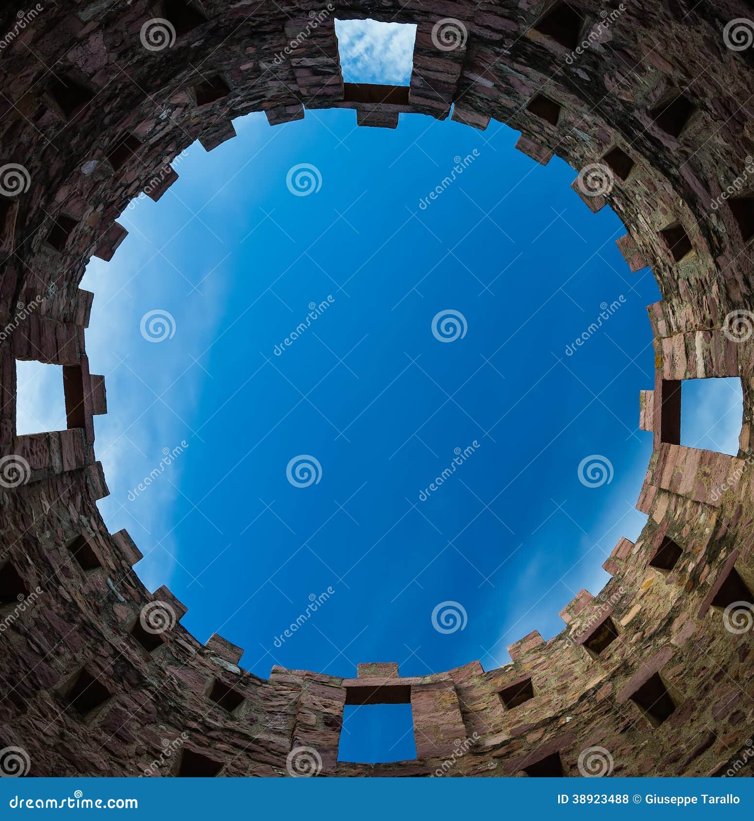 Sky Inside Tower stock photo. Image of bright, castello - 38923488