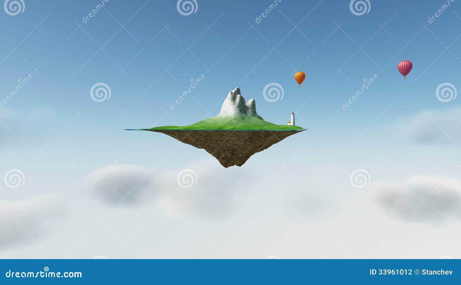 Sky island stock illustration. Illustration of overcast - 33961012