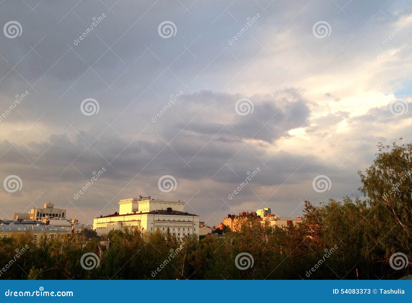 Sky in Kazan, Russia stock image. Image of city, architecture - 54083373