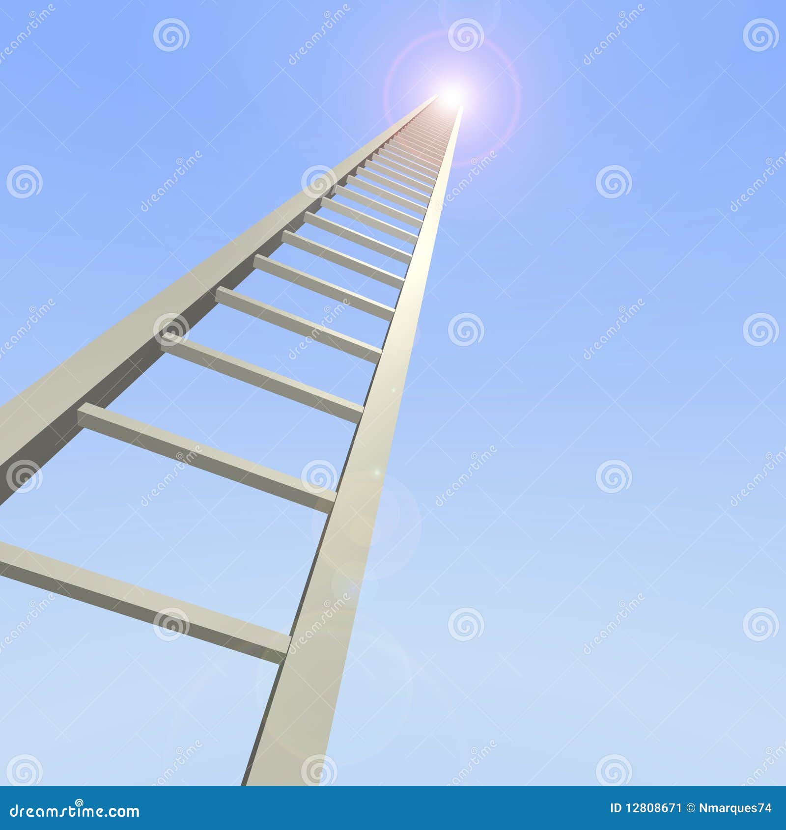 Sky Ladder stock illustration. Illustration of white - 12808671
