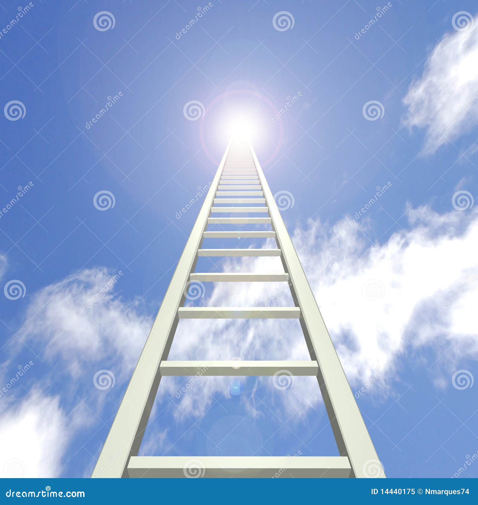 Sky Ladder stock illustration. Illustration of church - 14440175