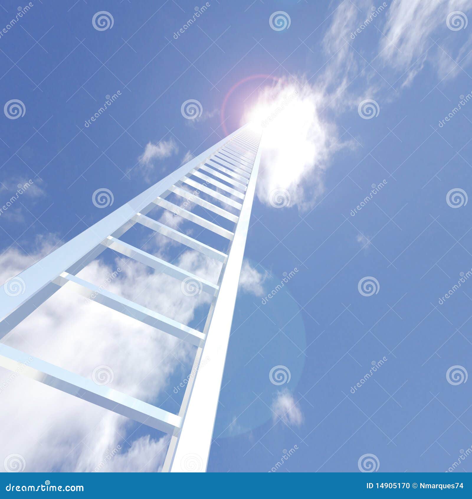 Sky Ladder stock illustration. Illustration of soar, church - 14905170