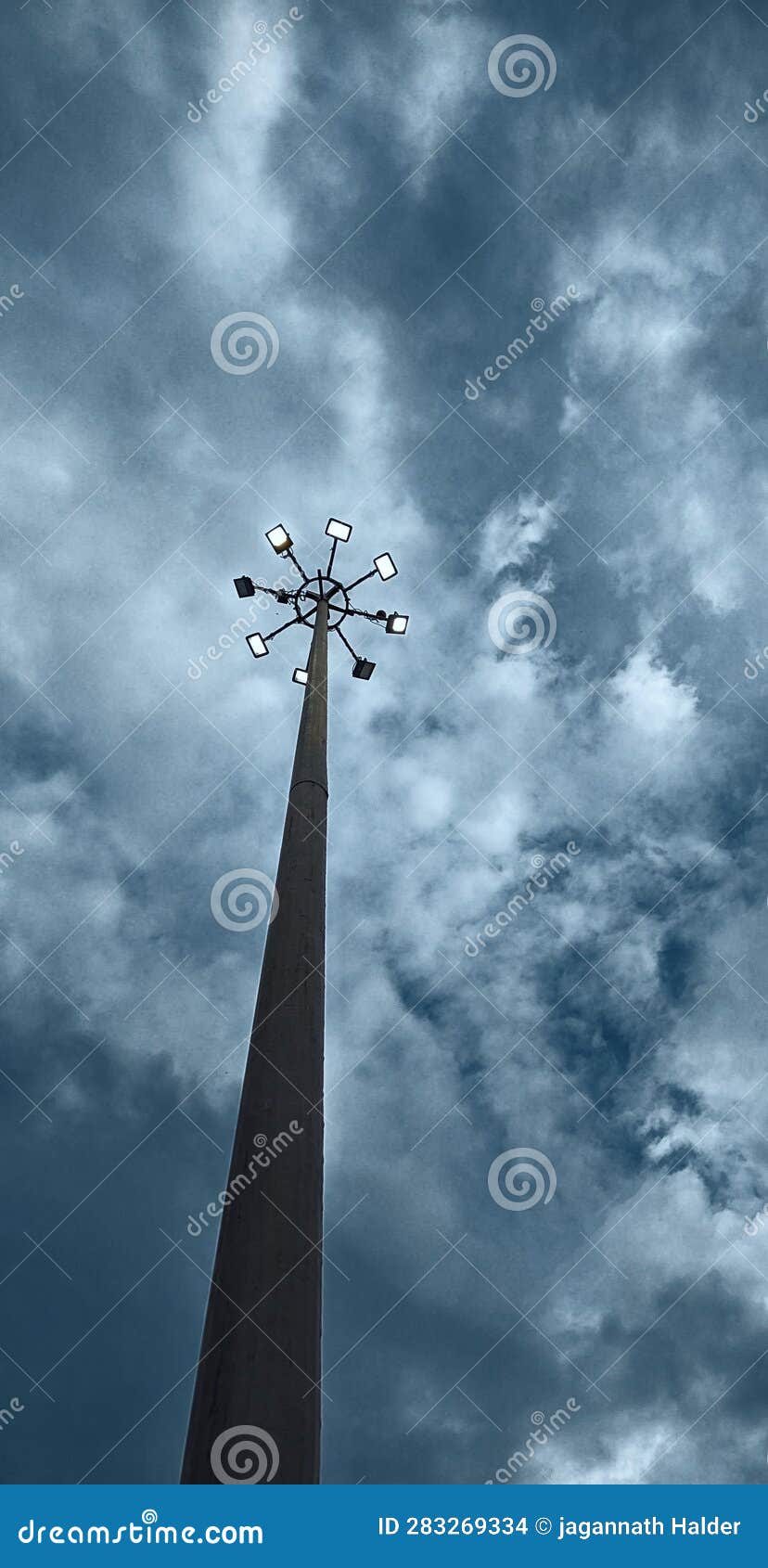 Sky Lamb Lamb Post Clouds Electric Stock Photo - Image of electric ...