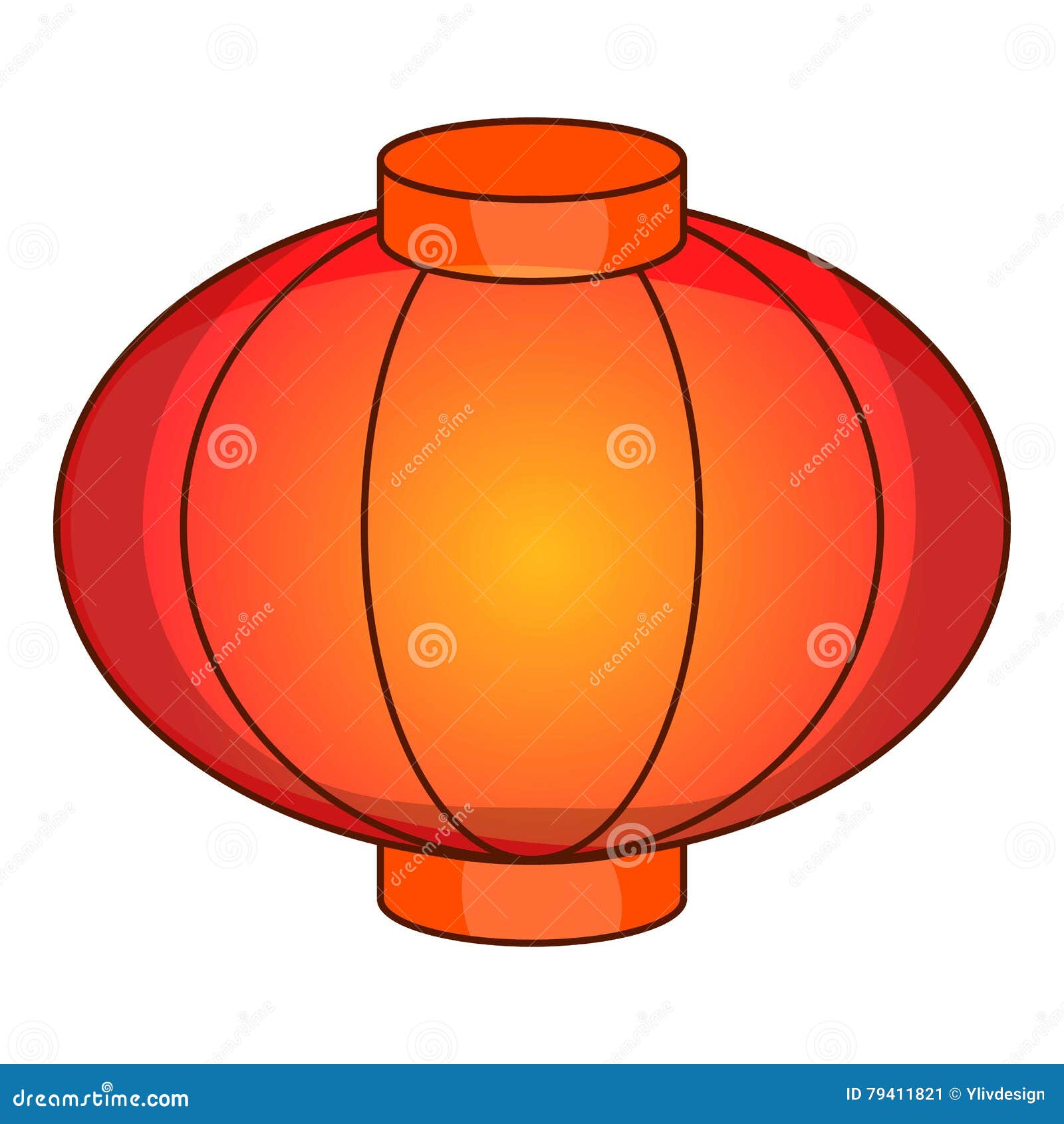 Sky Lantern Icon, Cartoon Style Stock Vector - Illustration of lamps ...
