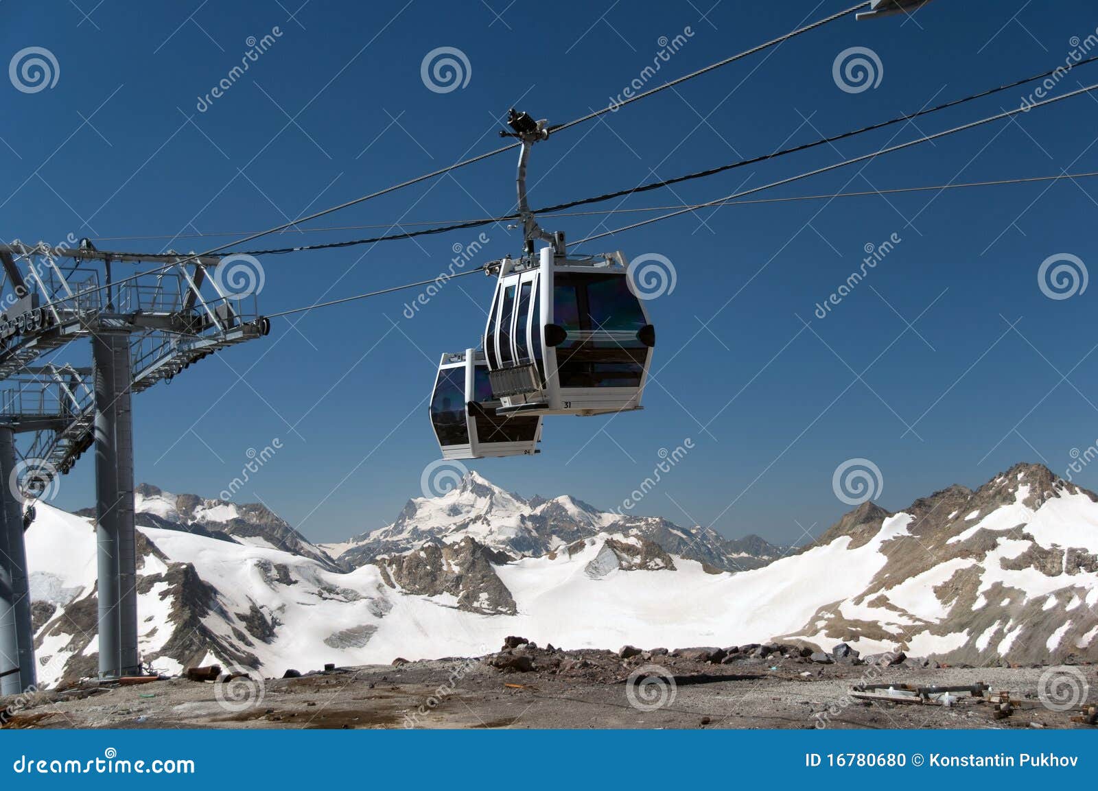 Sky lift stock photo. Image of rock, empty, peak, alpine - 16780680