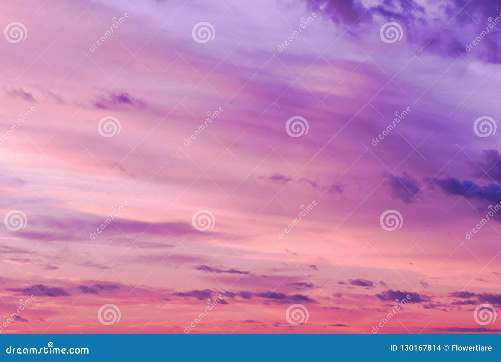 Sky in the Light Pink Pastel Colored of Sunset Clouds Cloud on the ...