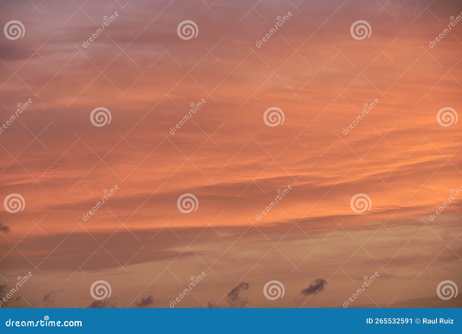 Sky Light after Sunset. Orange Background, Clouds Stock Image - Image ...