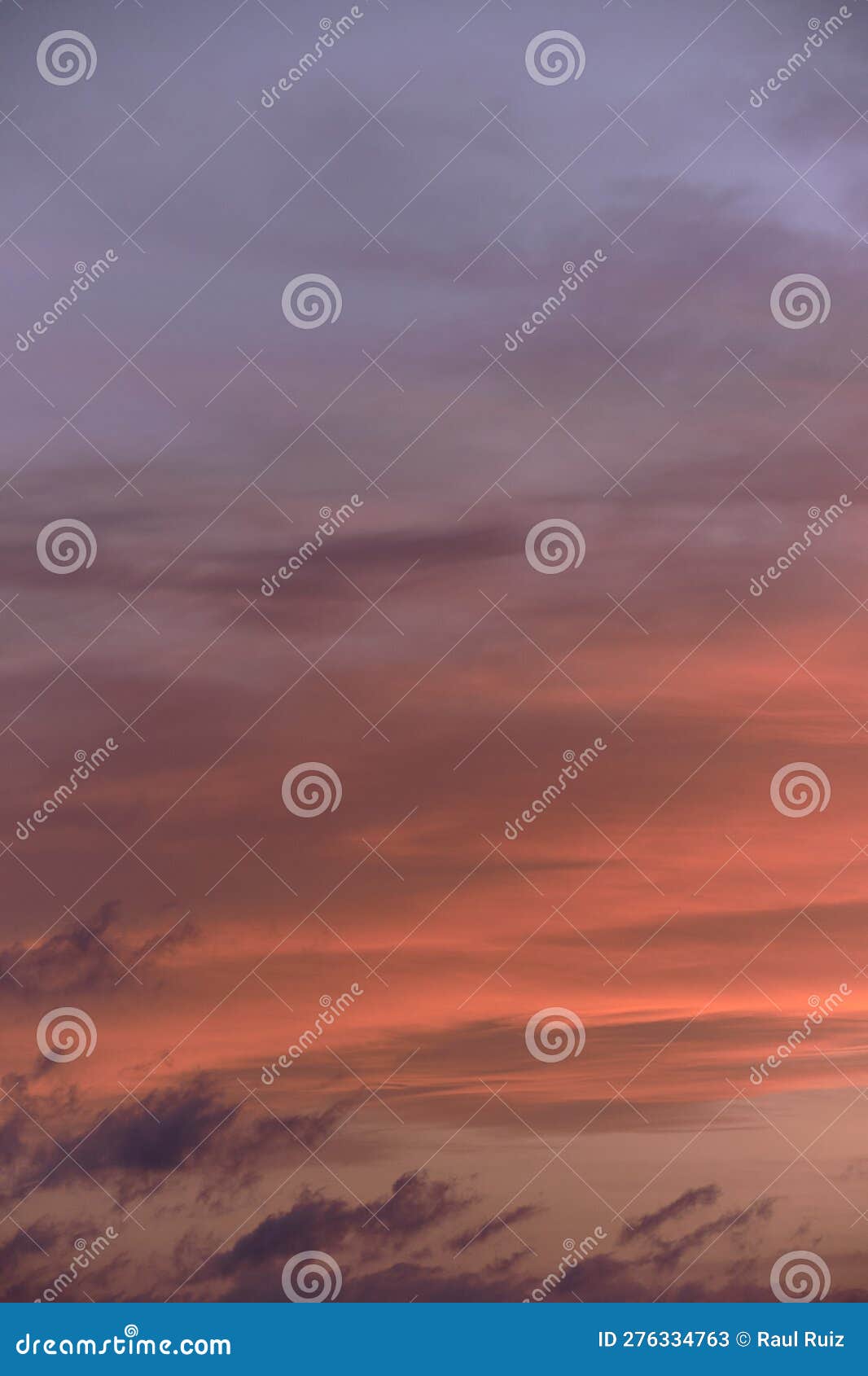 Sky Light after Sunset. Orange Background, Clouds Stock Image - Image ...