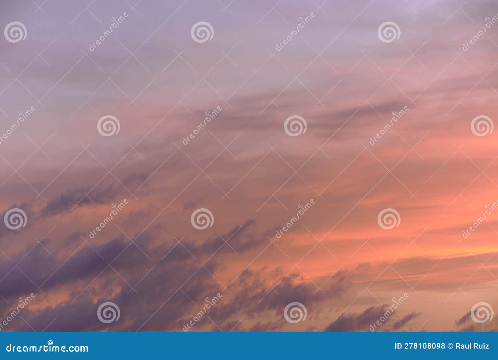 Sky Light after Sunset. Orange Background, Clouds Stock Photo - Image ...