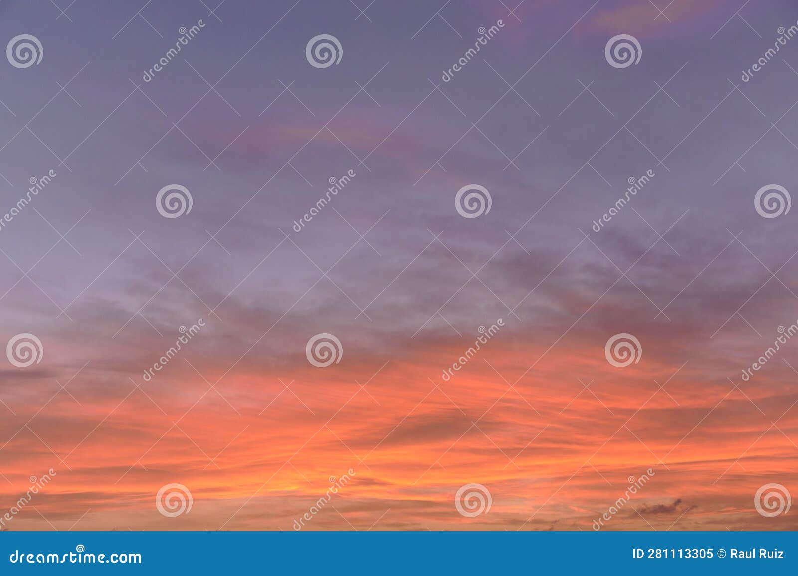 Sky Light after Sunset. Orange Background, Clouds Stock Image - Image ...