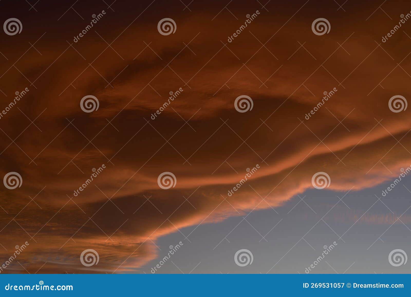 A Sky Light after Sunset. Orange Background Stock Image - Image of ...
